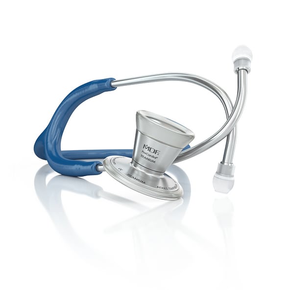 MDF ProCardial® Titanium Stethoscope - Royal Blue / Silver ...
