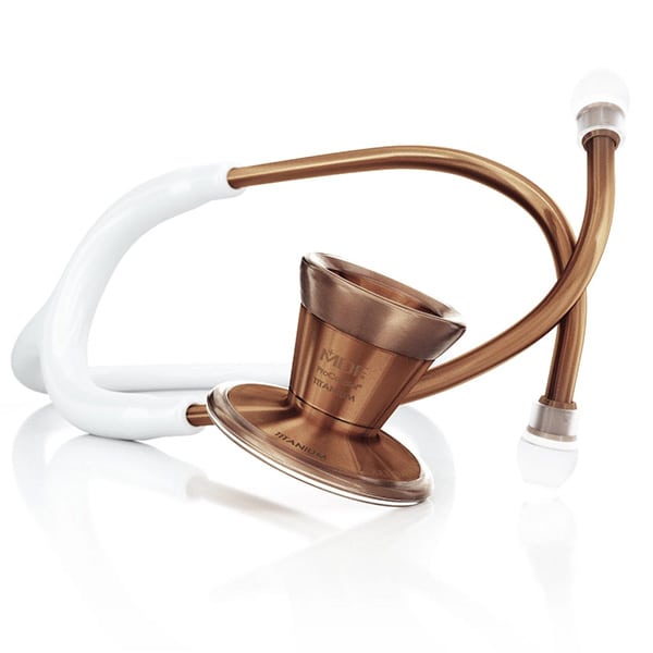 MDF ProCardial® Titanium Stethoscope - White / Cyprium - Stethoscope ...